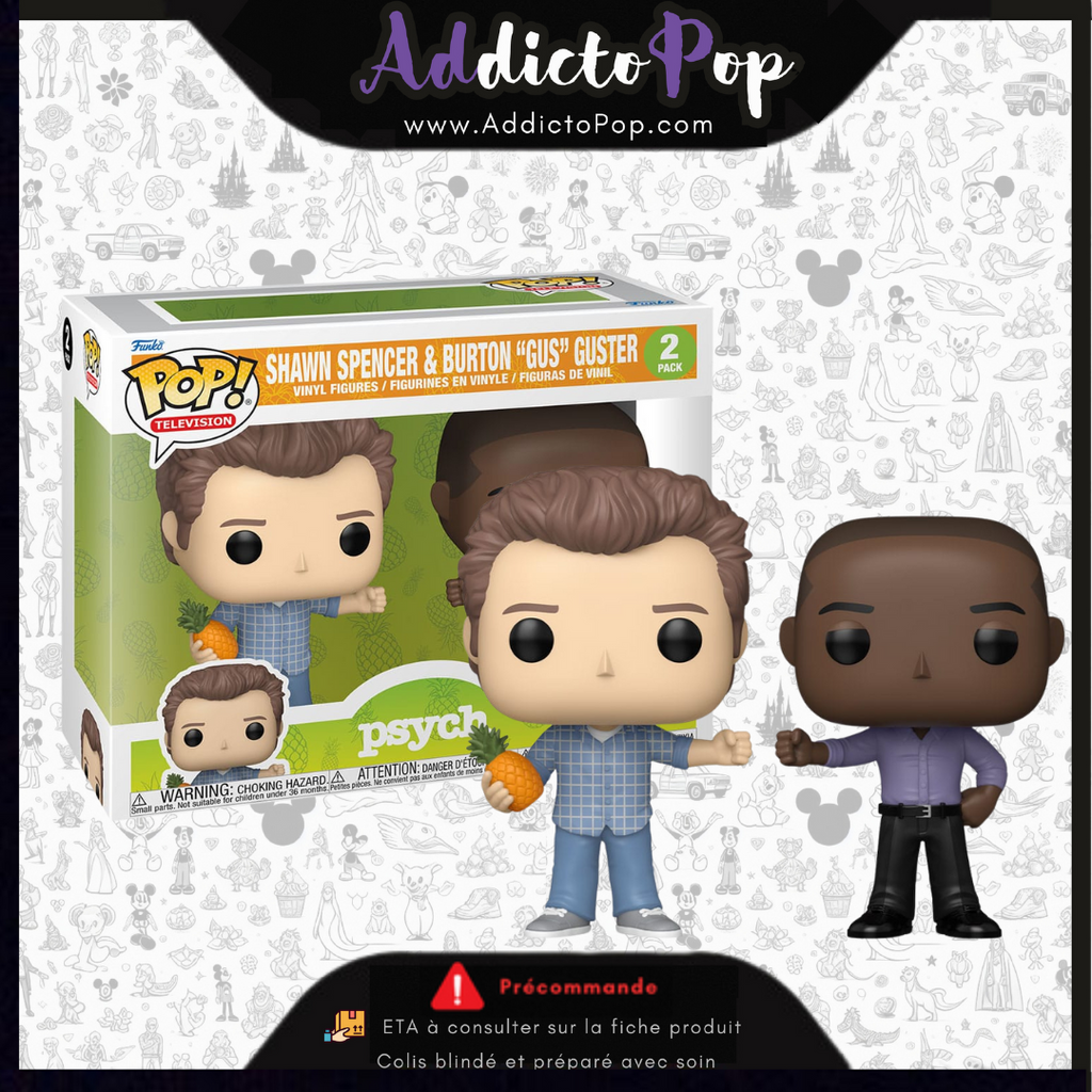 Funko Pop! Psych [2-Pack] - Shawn Spencer & Burton '' Gus '' Guster ...