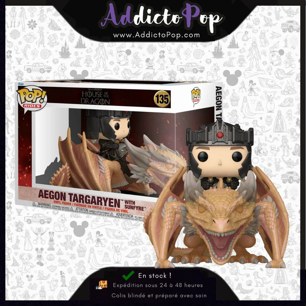 Funko Pop! House Of The Dragon (GOT) [135] - Aegon Targaryen w/ Sunfyr ...