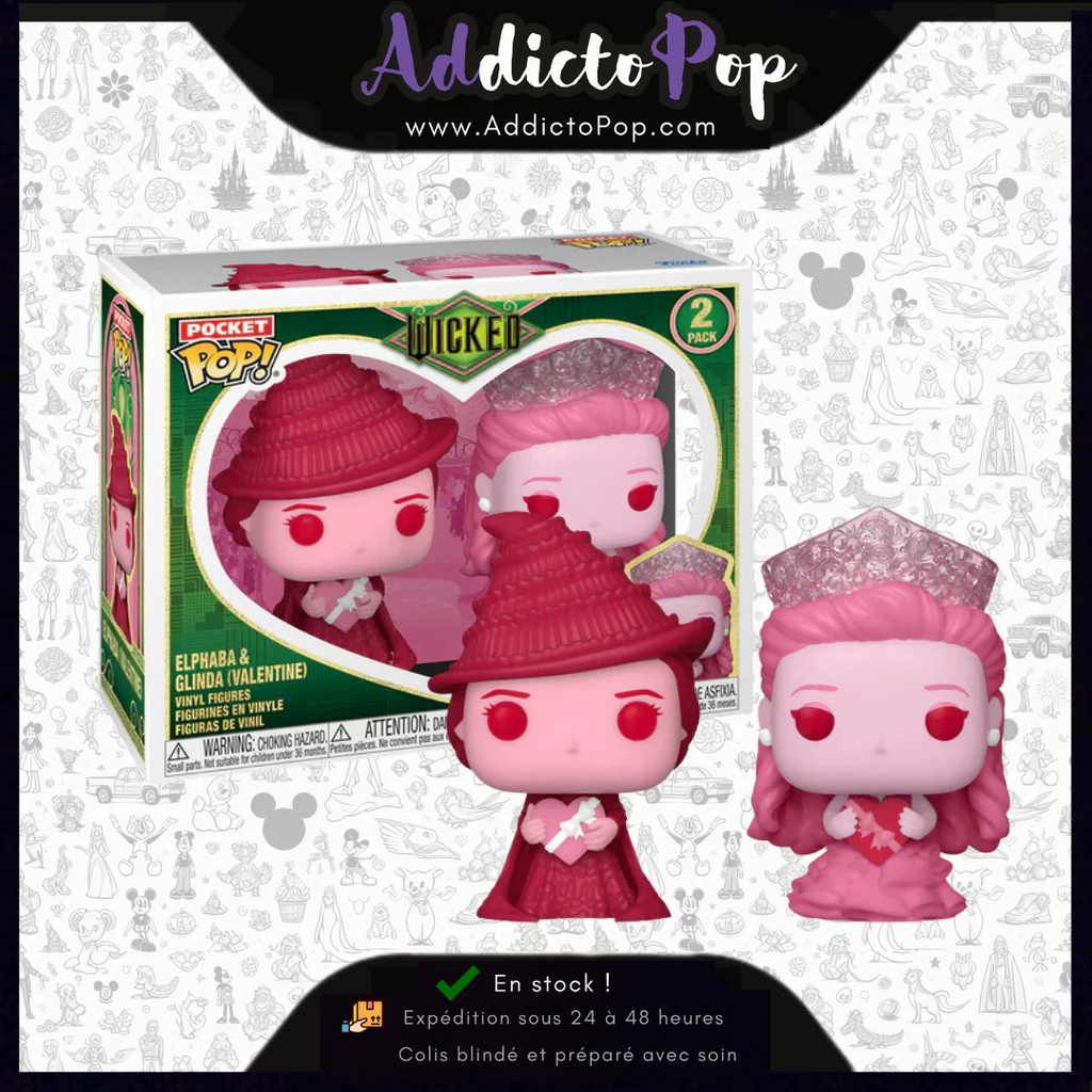 Funko Pop! Keychain Wicked [2-Pack] - Elphaba & Glinda (Valentine ...
